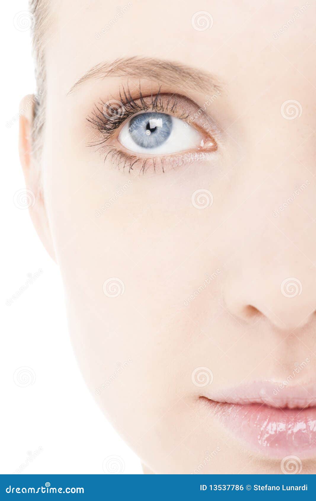 Woman Half View Isolated On White Royalty-Free Stock Image ...