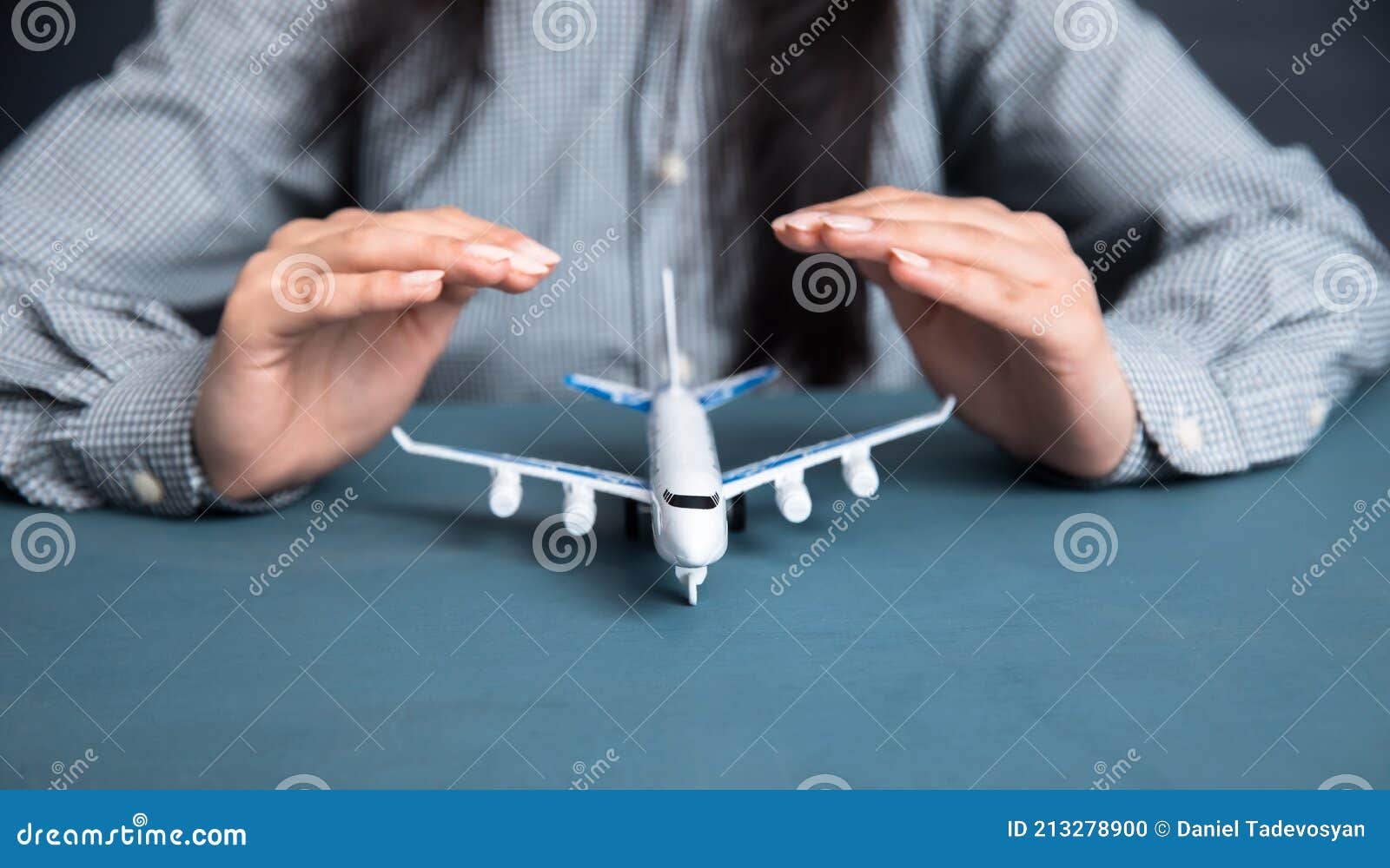 Woman hand airplane stock photo. Image of banner, hand - 213278900