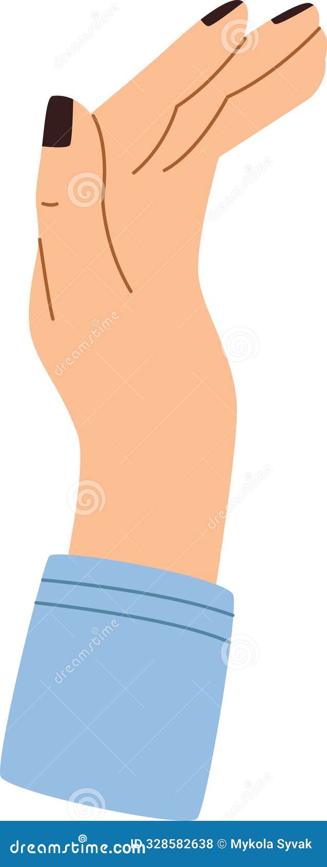Woman Hand Arm stock illustration. Illustration of sign - 328582638