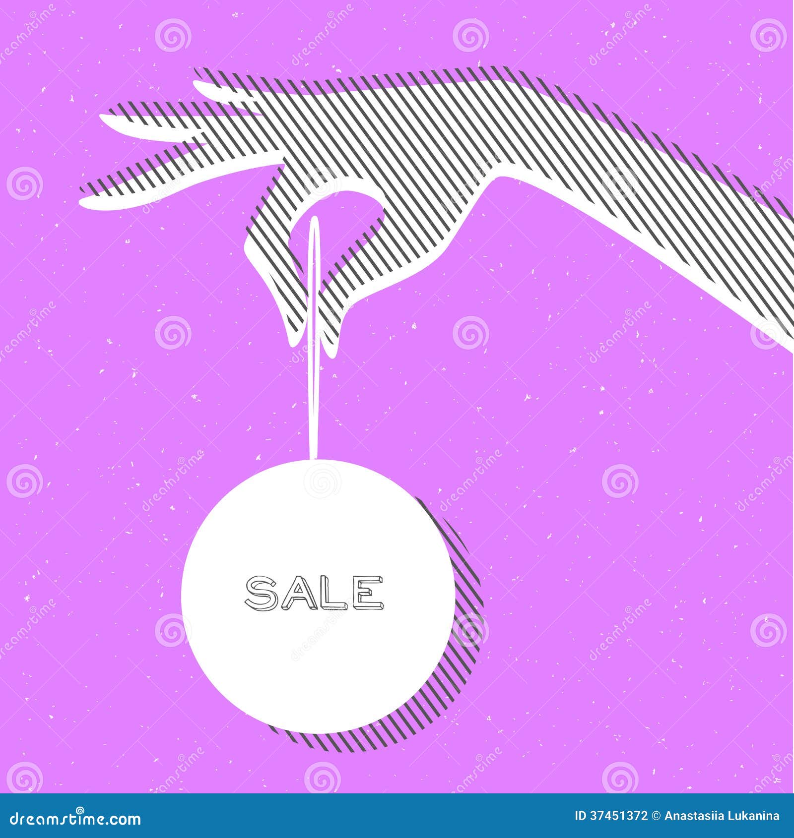 Woman hand with ball stock vector. Illustration of advertisement - 37451372