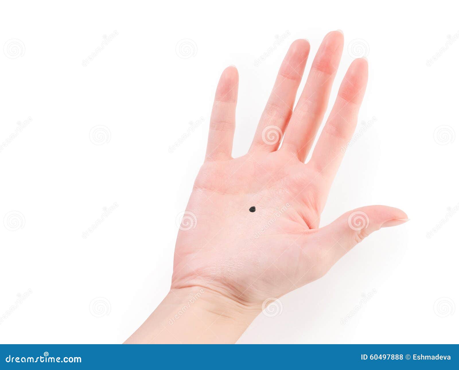 Woman hand with black dot stock photo. Image of isolated - 60497888