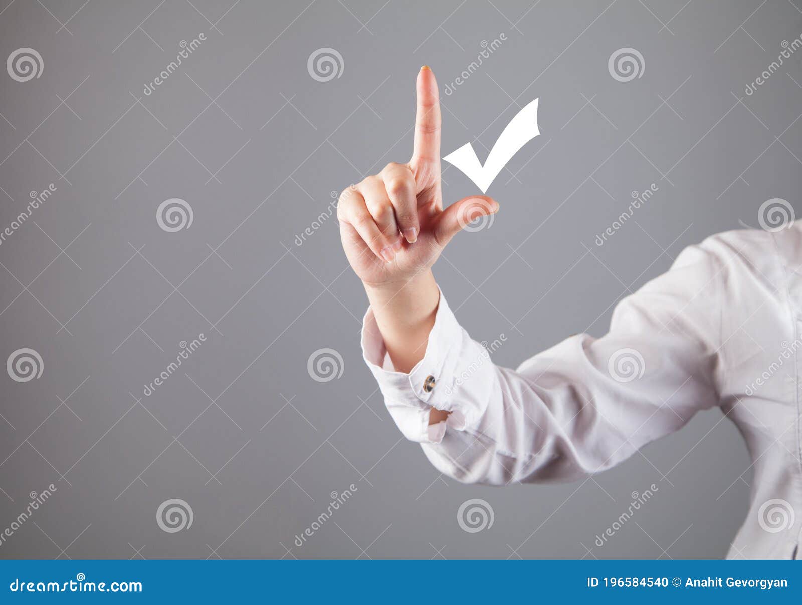 Woman Hand and Check Mark Sign Stock Photo - Image of choice, symbol ...