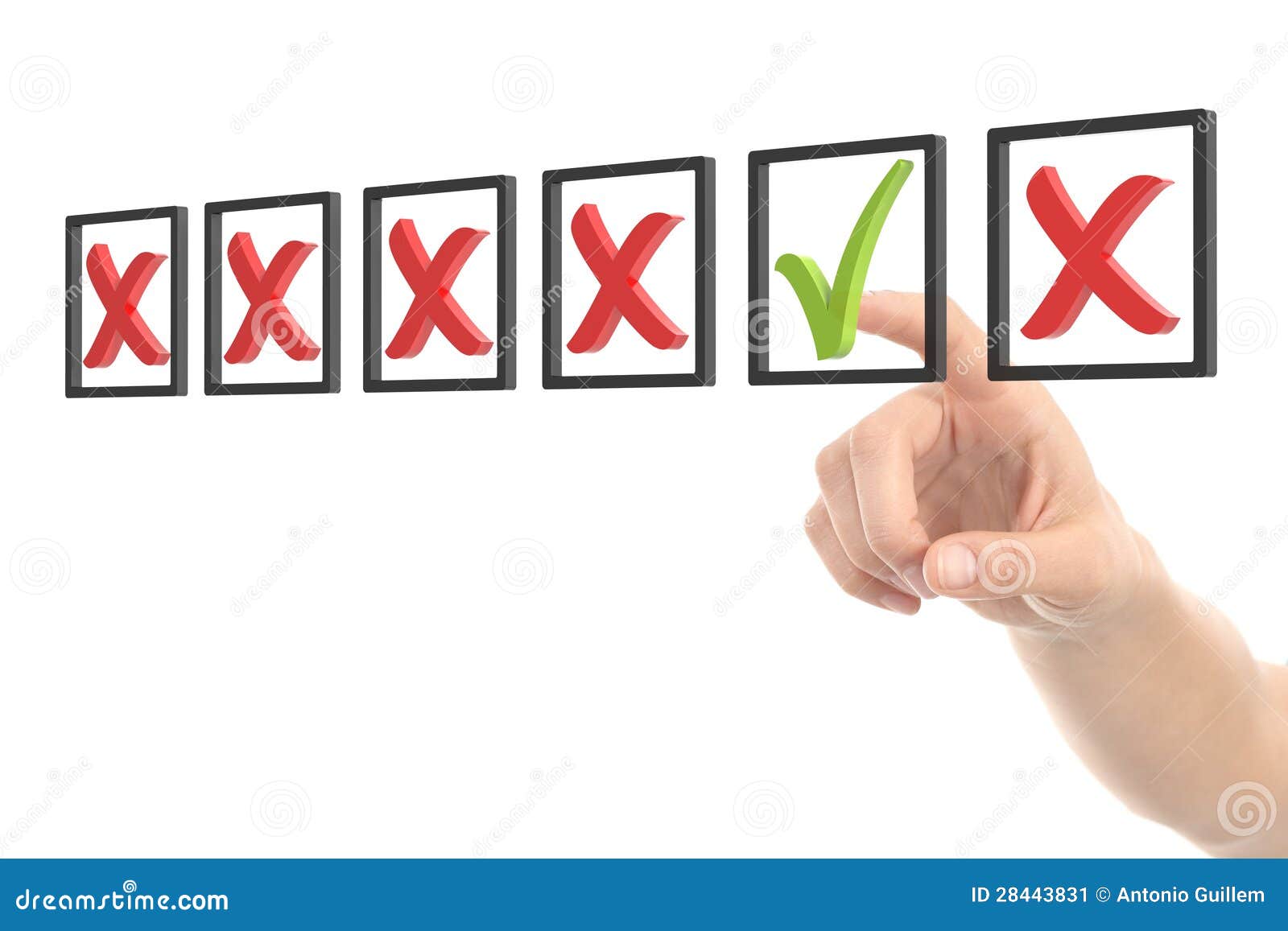 Woman Hand Checking Tick Box Stock Image - Image of closeup, option ...