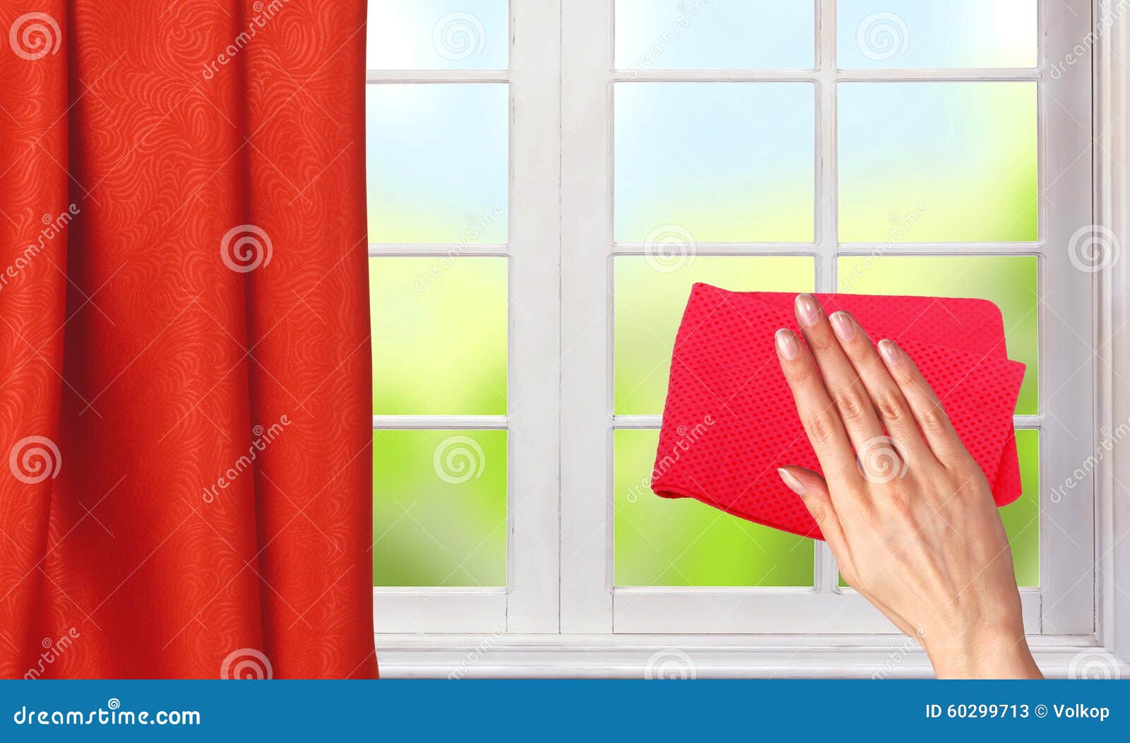 Woman Hand Cleaning the Window Stock Image - Image of chores, object ...