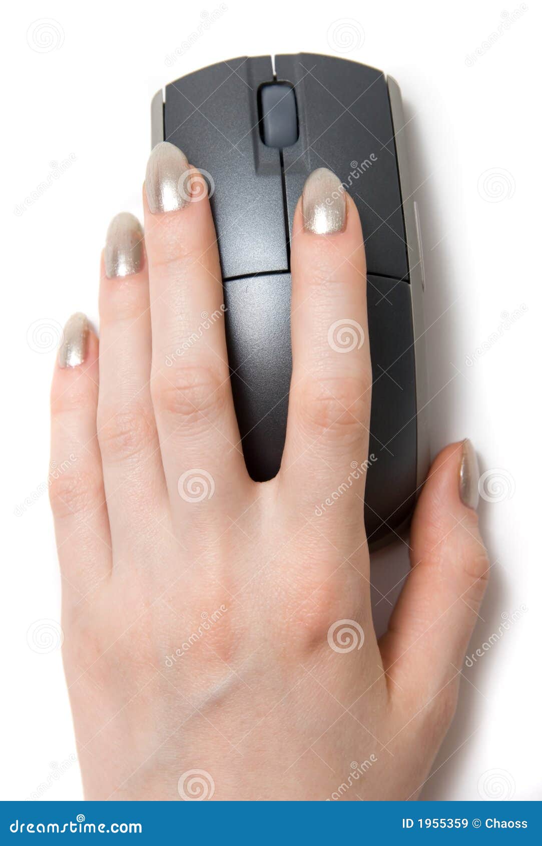 Woman Hand On Computer Mouse Stock Image - Image: 1955359