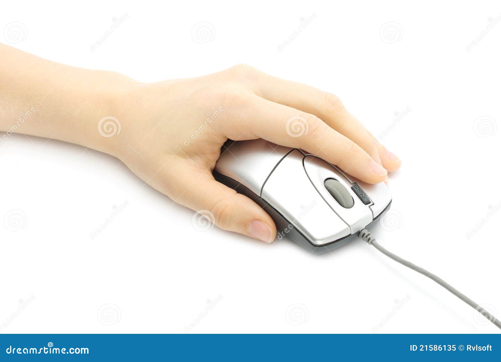 Woman Hand with Computer Mouse Stock Image - Image of office, clicking ...
