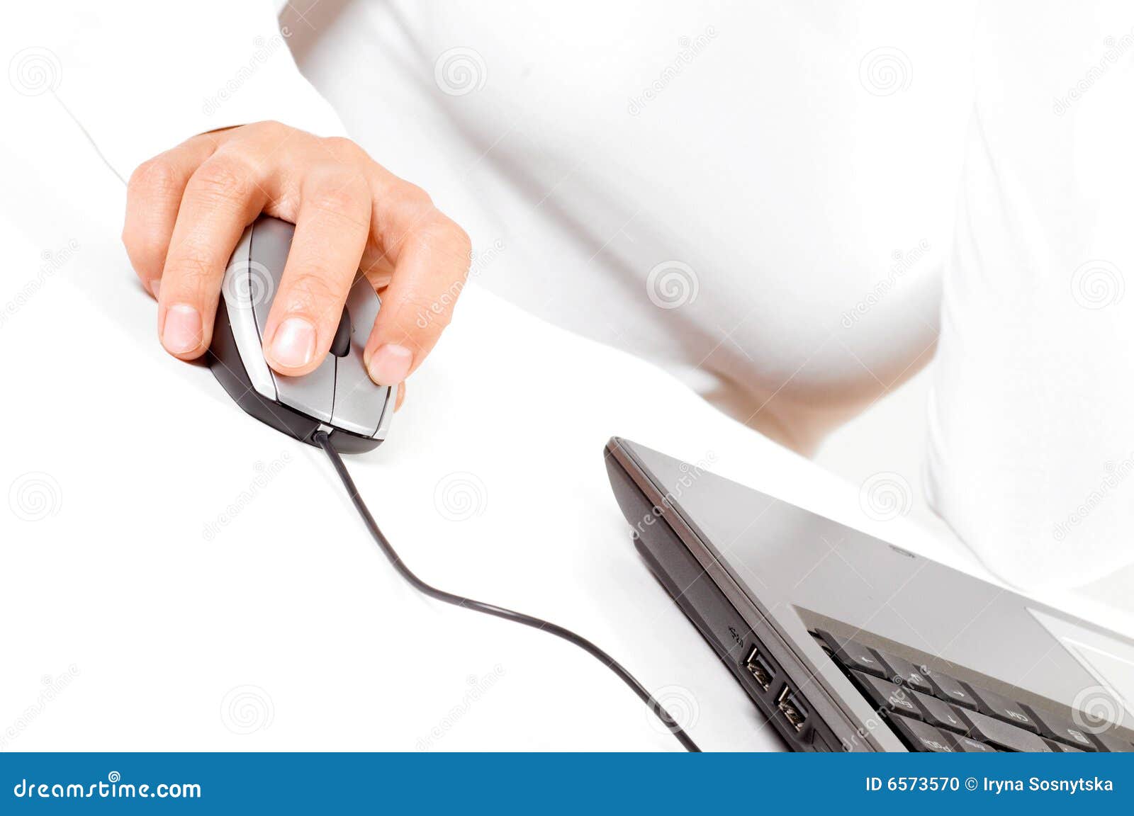 Woman Hand with Computer Mouse Stock Photo - Image of executive ...