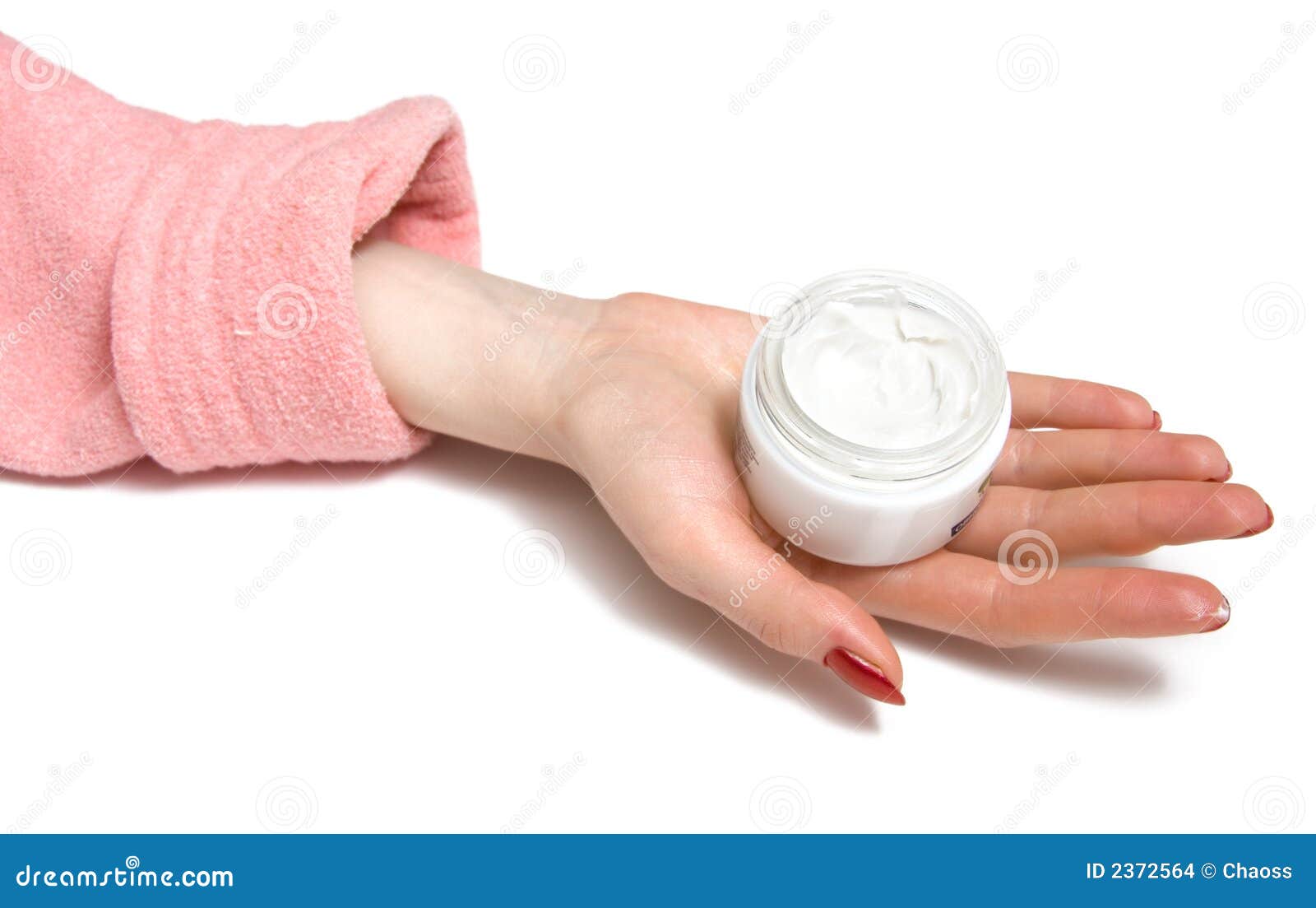 Woman hand with cream stock photo. Image of dermatology - 2372564