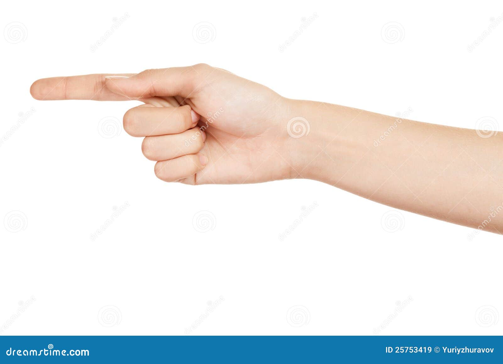 Woman Hand. Direction on the Left Stock Image - Image of gesture, left ...