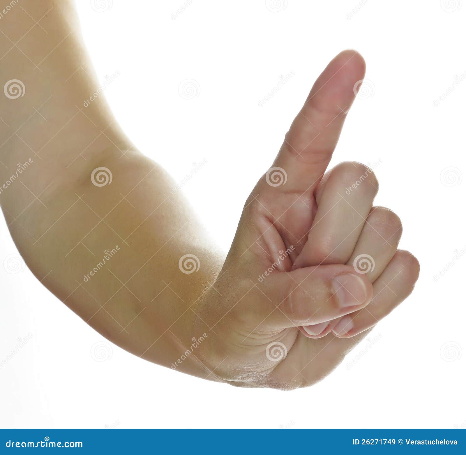 Woman hand with finger up stock image. Image of hand - 26271749