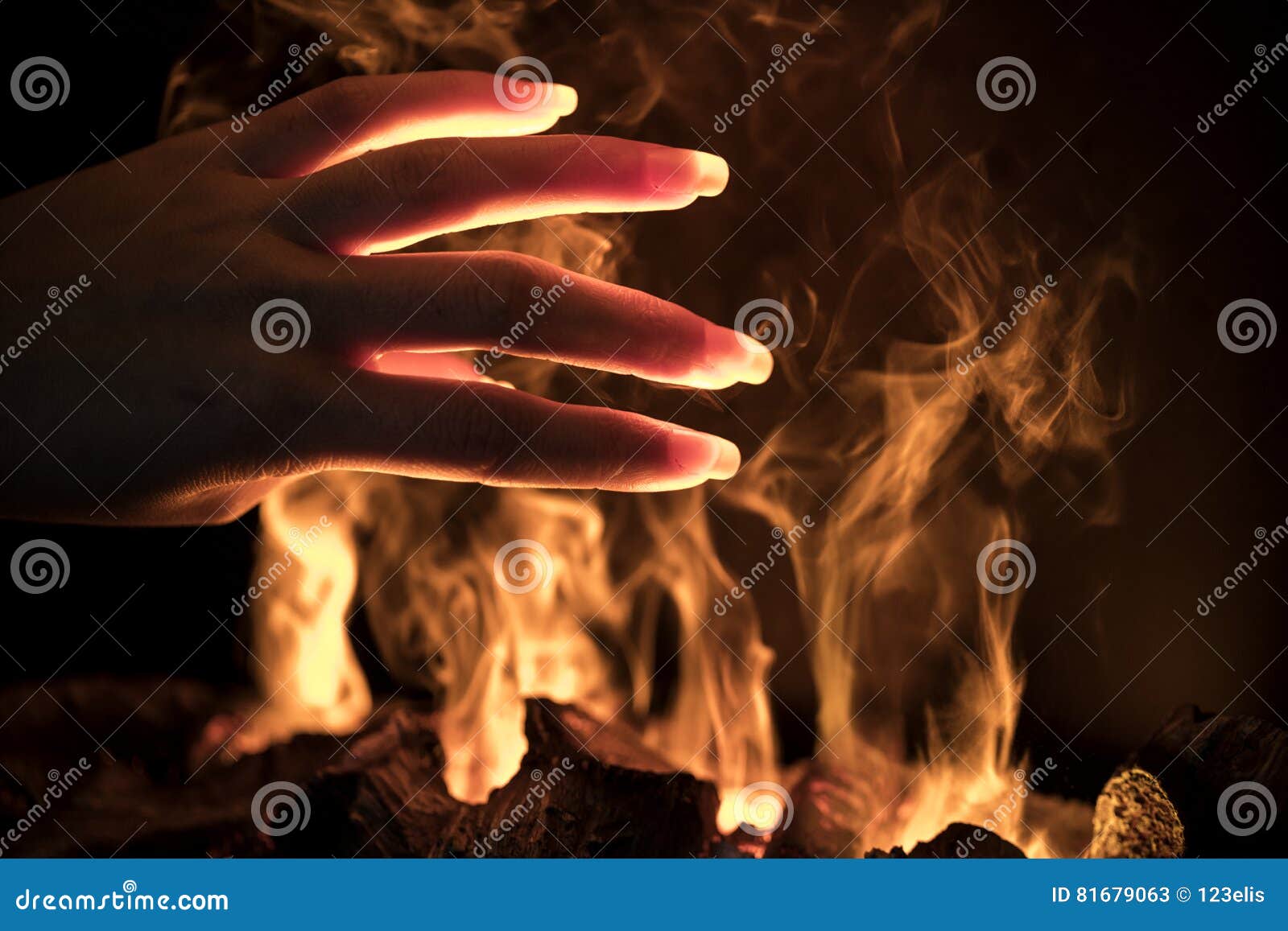 Woman hand on fire stock image. Image of closeup, danger - 81679063