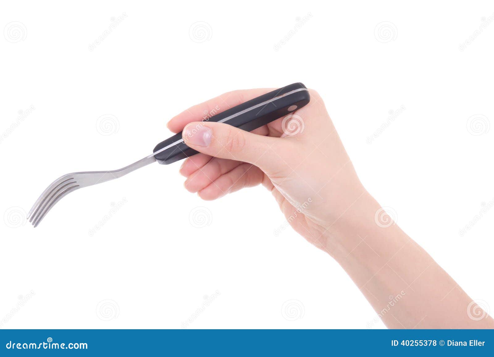 Woman Hand with Fork Isolated on White Stock Photo - Image of concept ...
