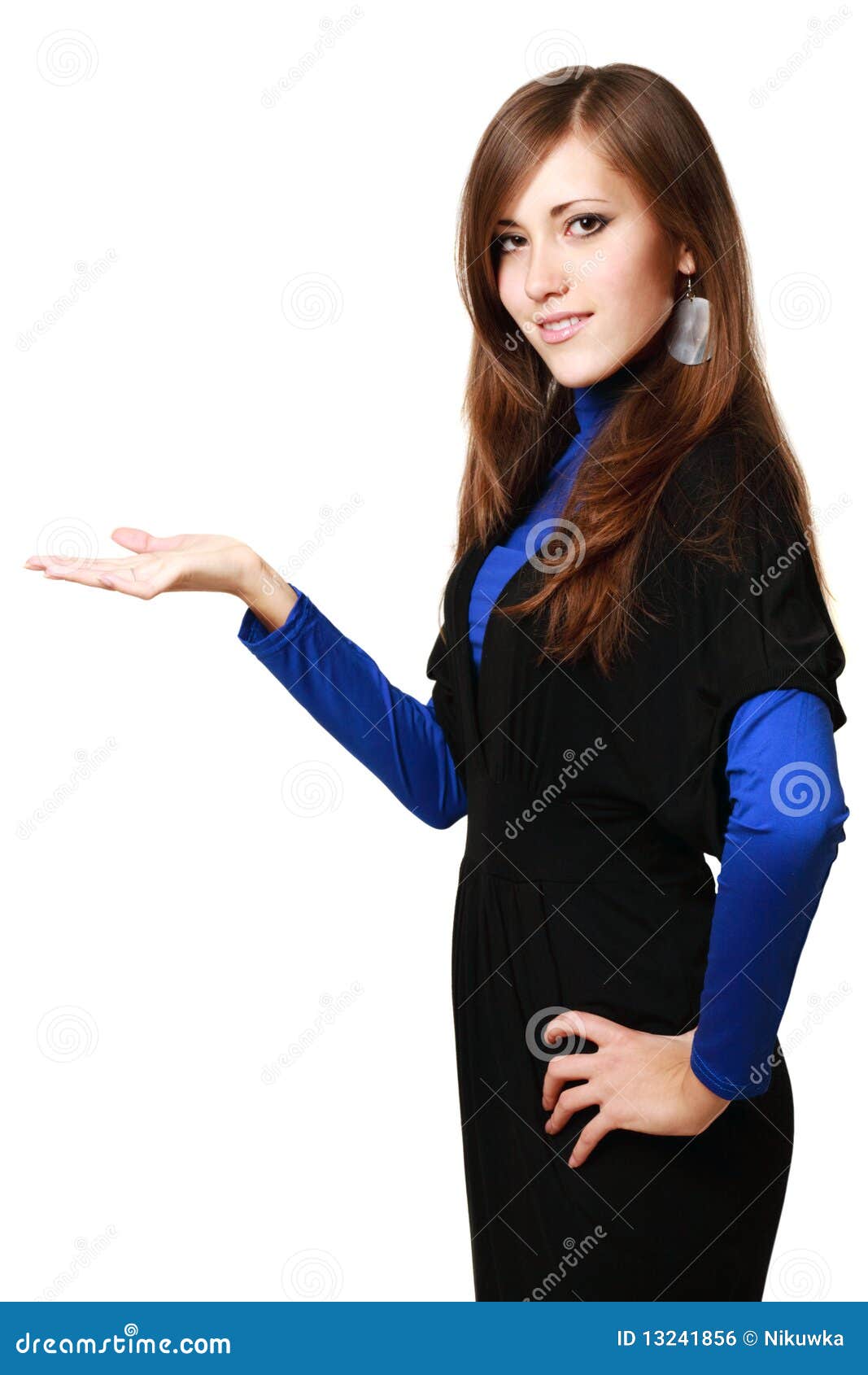 Woman with hand gesture stock photo. Image of female - 13241856
