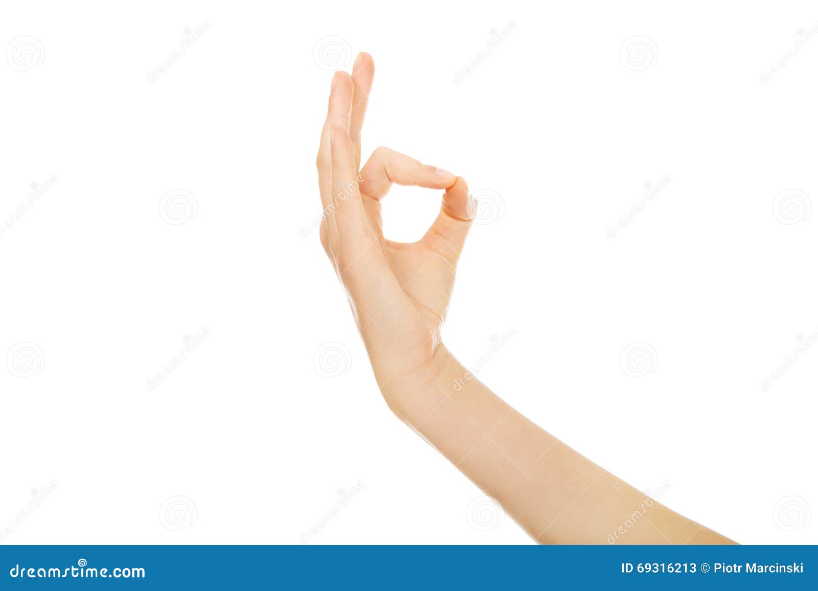 Woman Hand Gesturing Ok Sing Stock Image - Image of agreement, finger ...