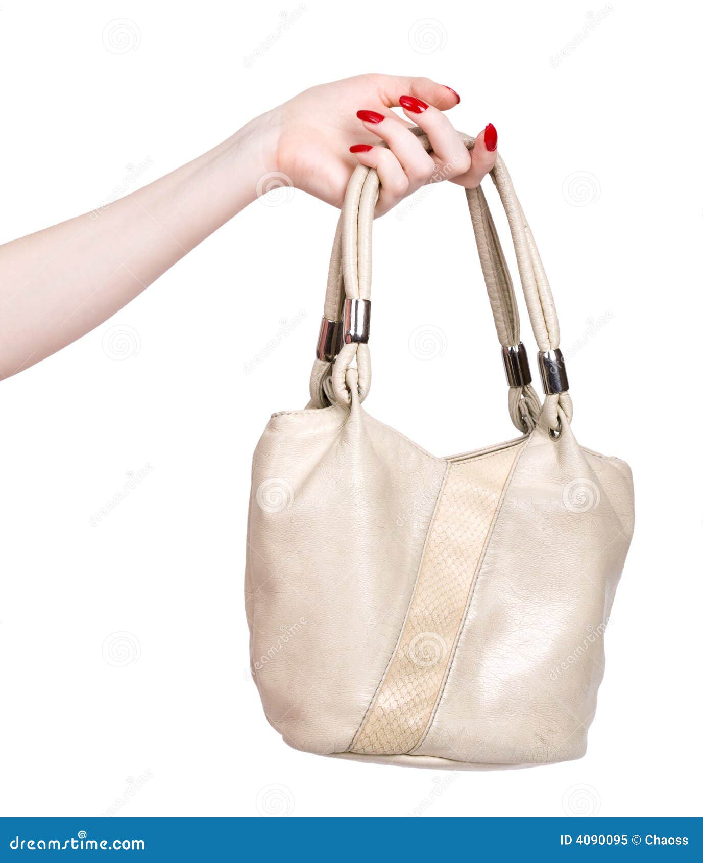 Woman hand with handbag stock image. Image of fancy, uphold - 4090095