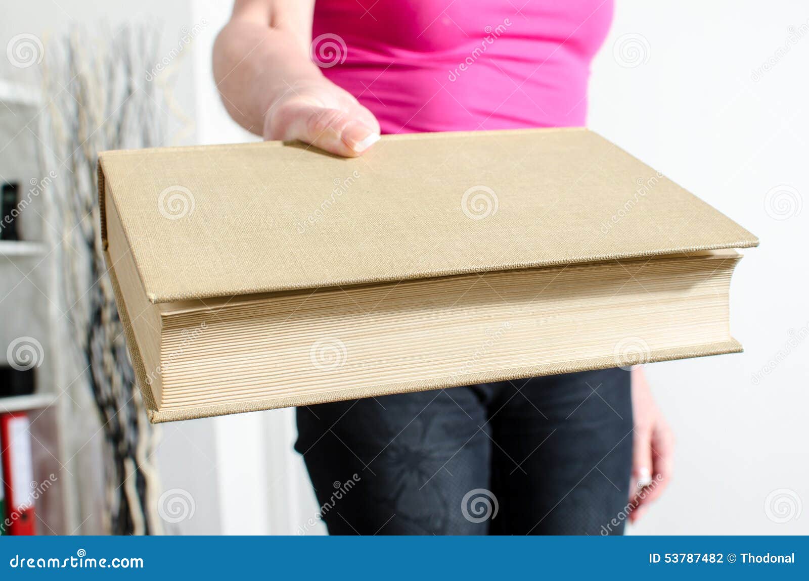 Woman hand holding a book stock photo. Image of knowledge - 53787482