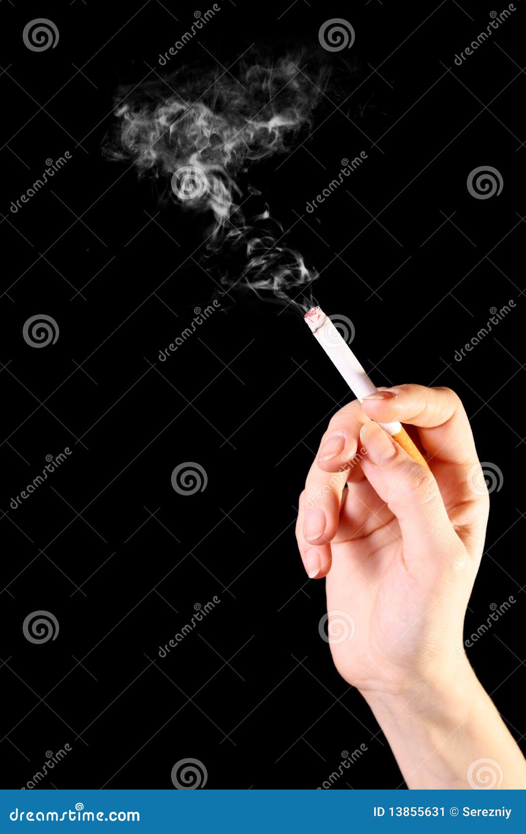 Woman Hand Holding a Cigarette Stock Image - Image of cigarette ...