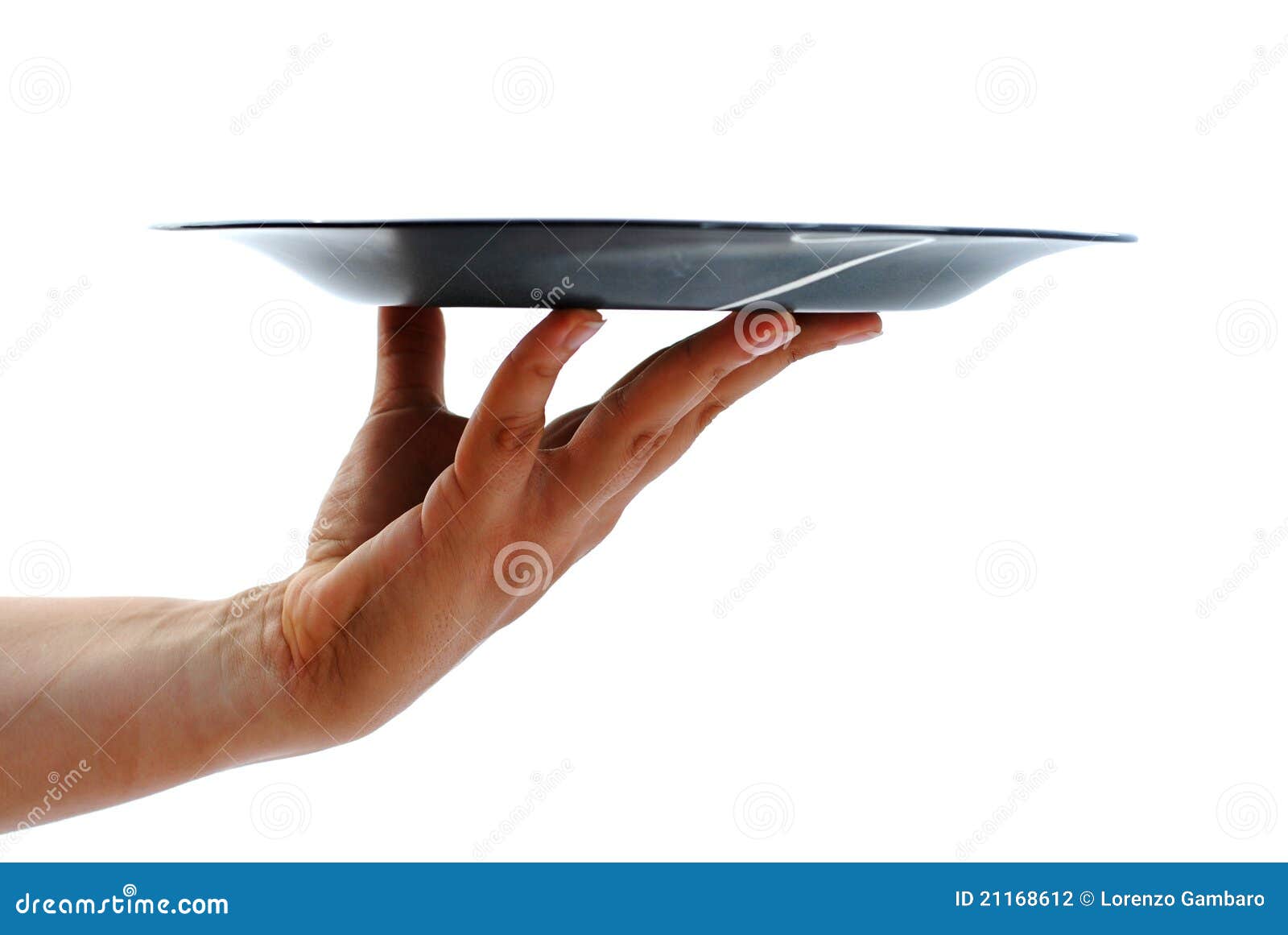 Black Dish Isolated On White Background. A Mockup Of Black Dishes On A ...