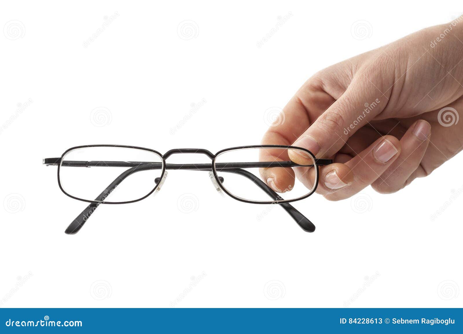 Woman Hand Holding Eyeglasses Stock Image - Image of finger, optic ...