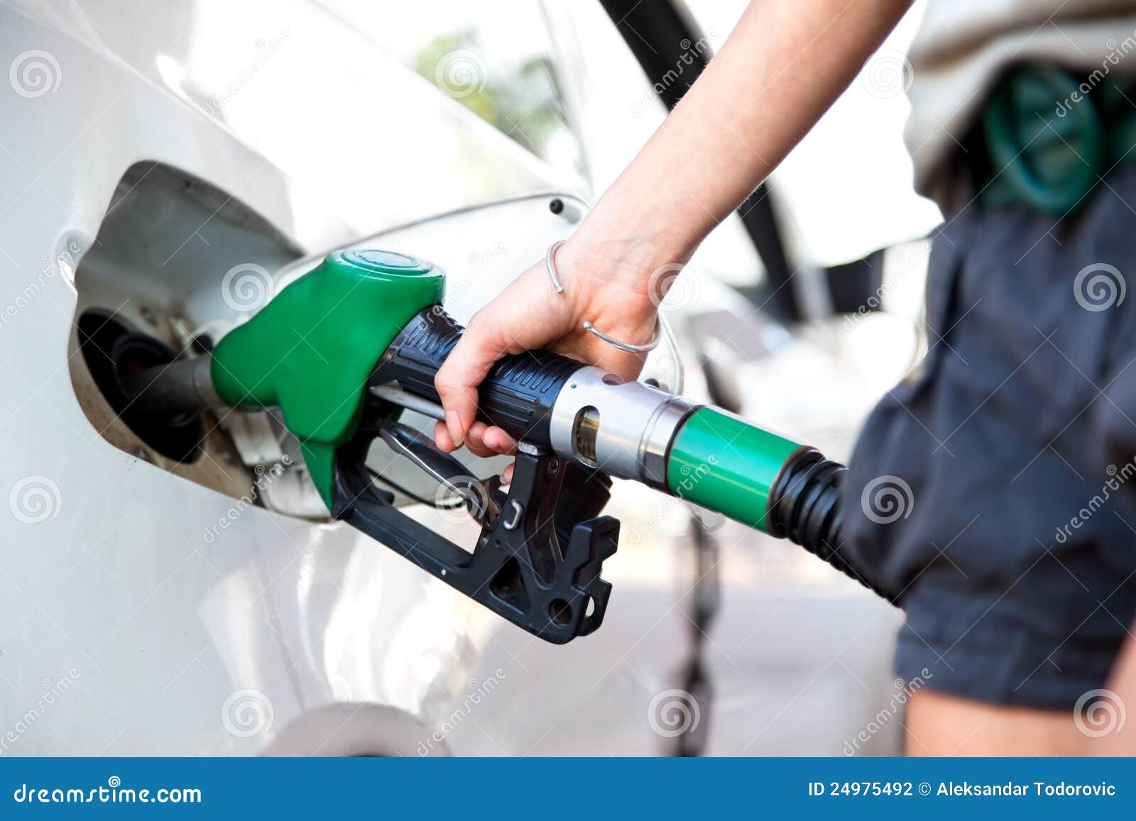 Fuel Nozzle With The Inscription Hydrogen On A Background Of Airplane ...