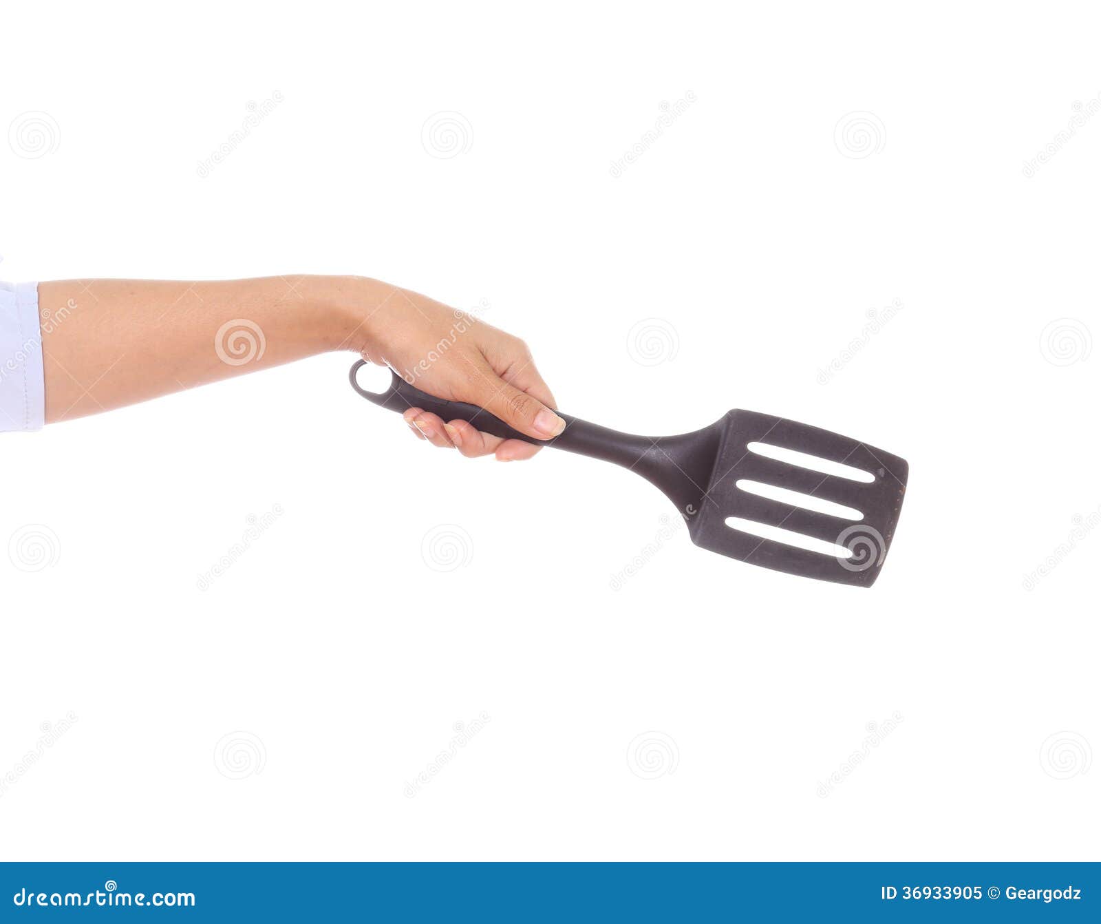 Woman Hand Holding a Kitchen Spatula Stock Image - Image of household ...