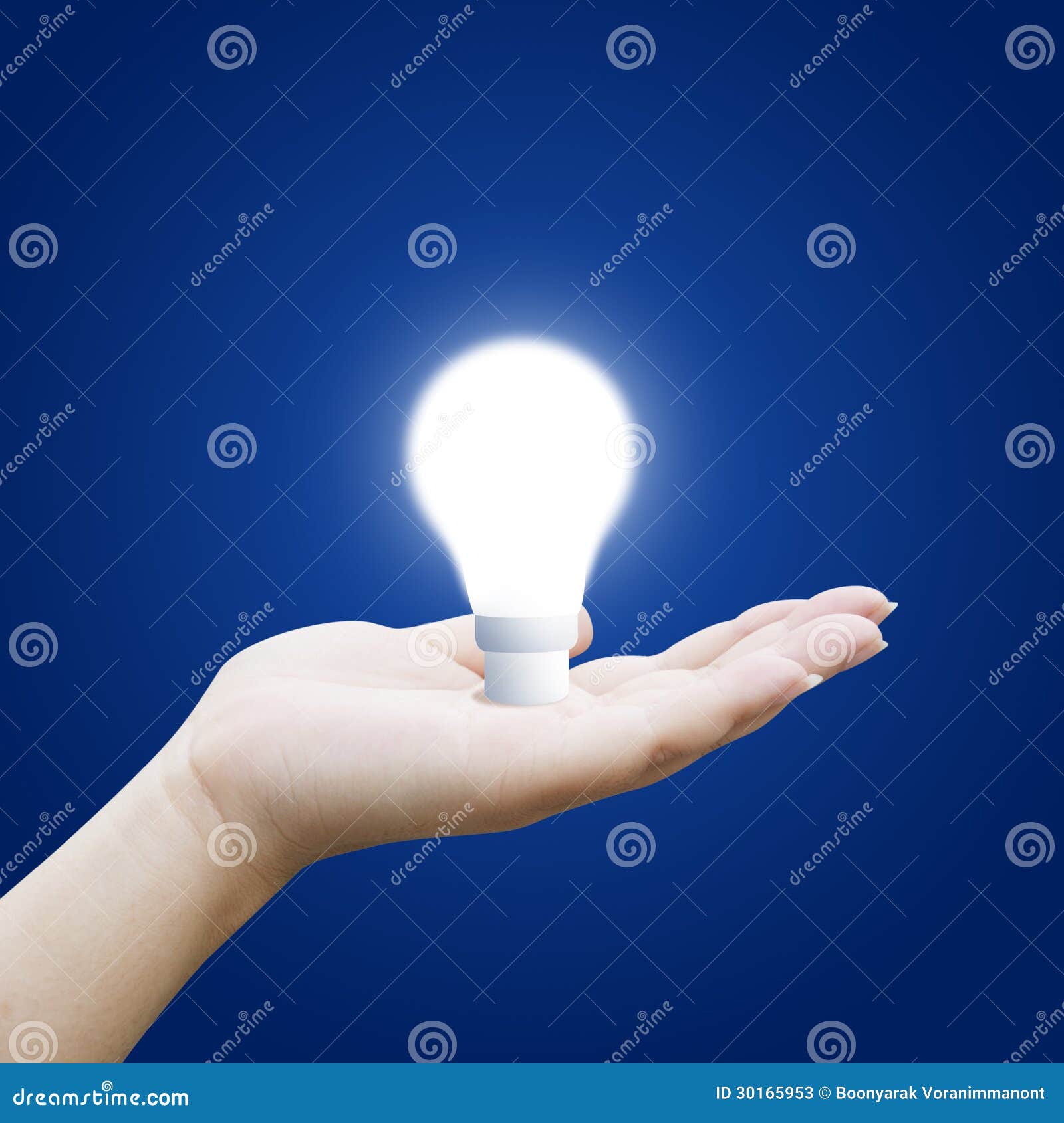 Hand holding light bulb stock image. Image of shiny, hand - 30165953