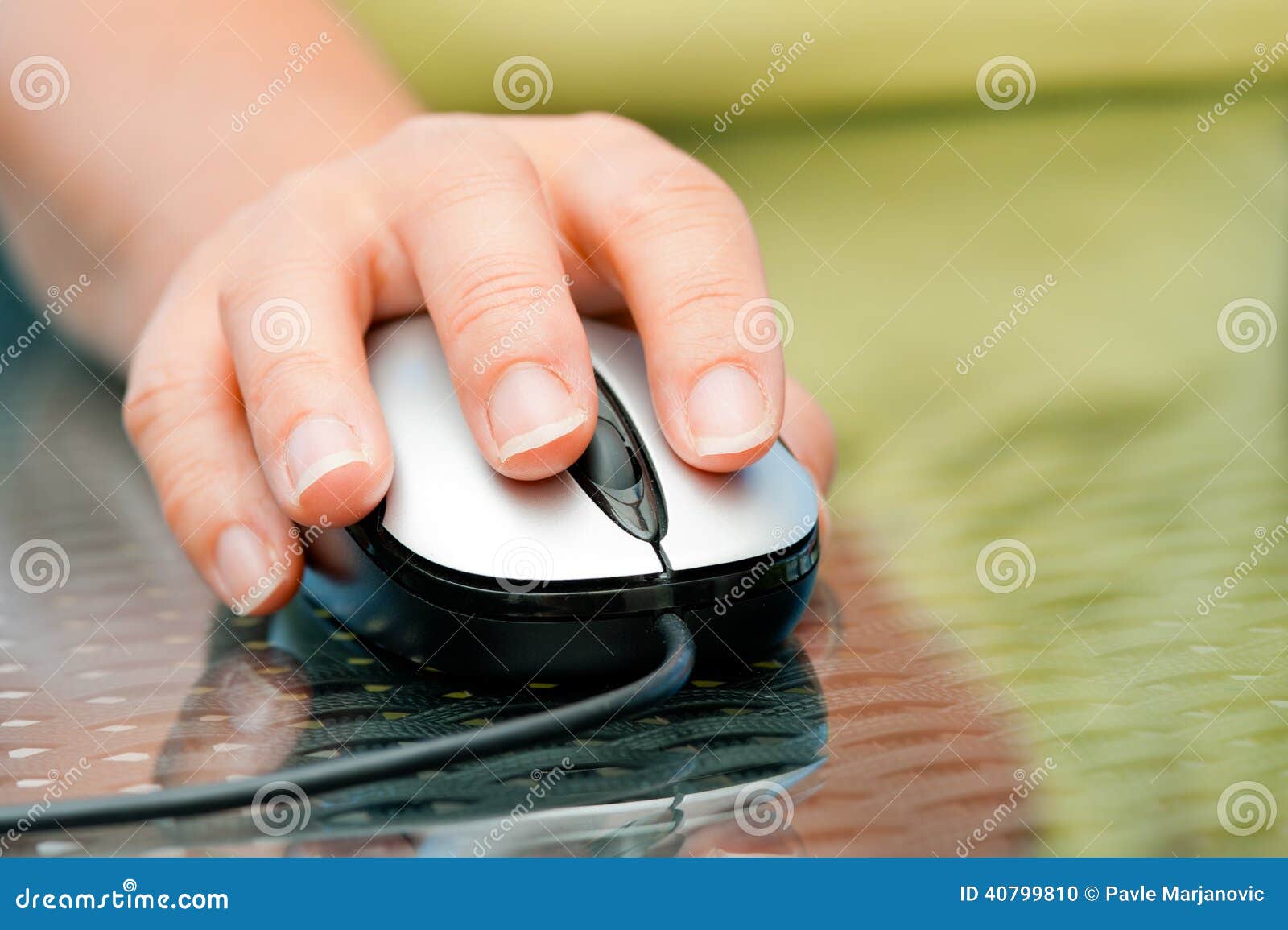 Woman hand holding mouse stock photo. Image of instrument - 40799810