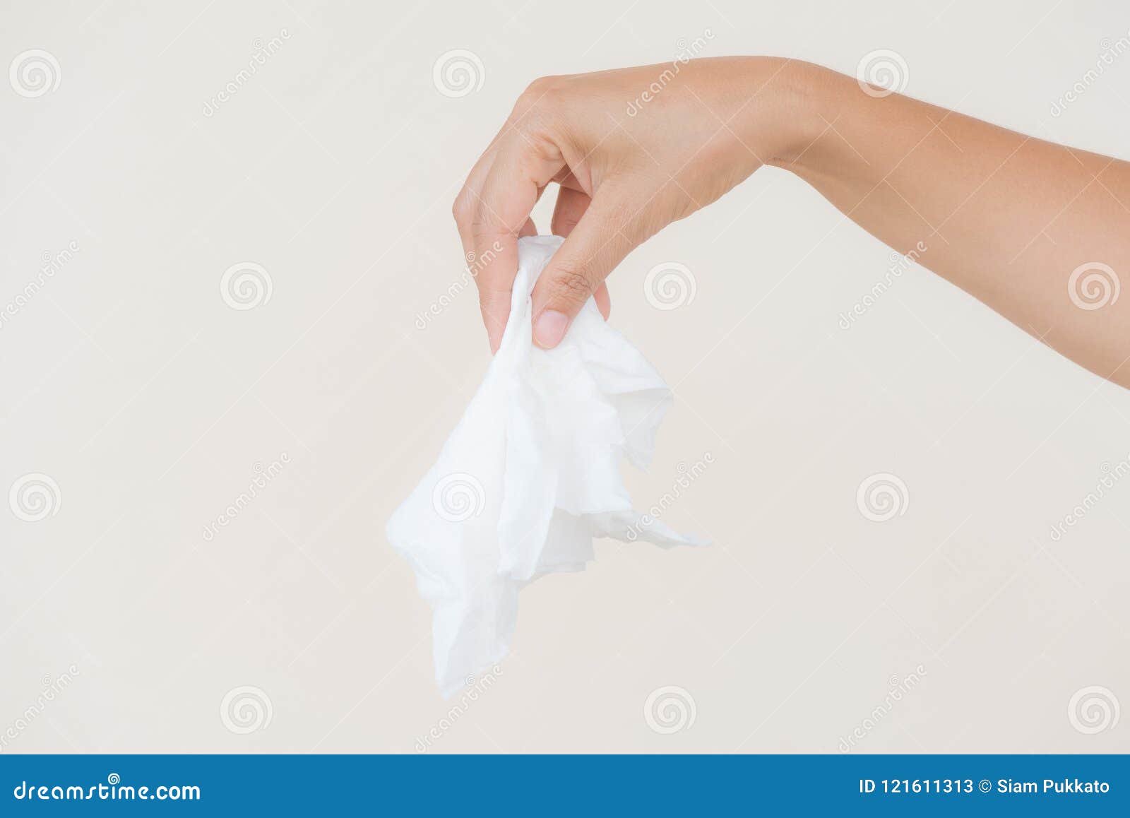 Woman Hand Holding or Picking White Tissue Paper Stock Image - Image of ...