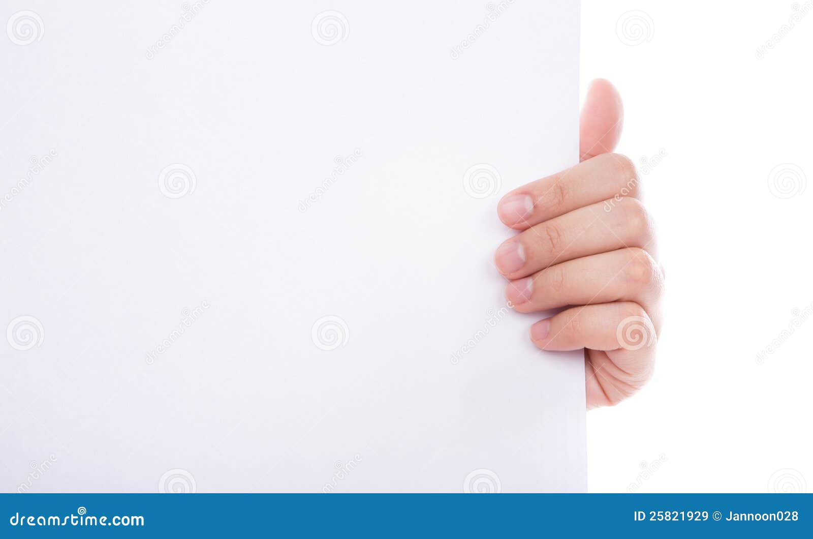 Female Hand Holding Paper