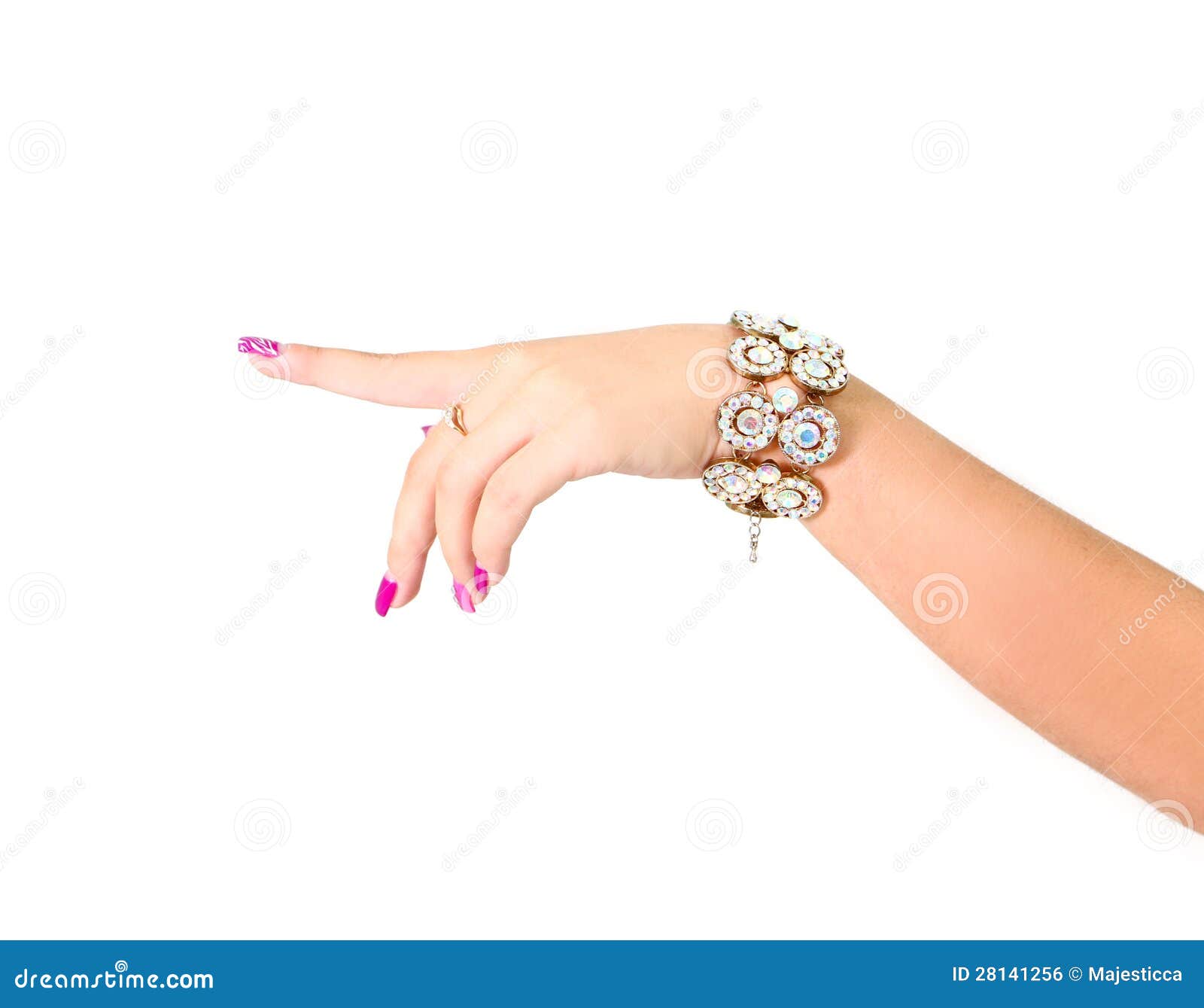 Woman Hand Isolated on White Background Stock Photo - Image of forearm ...