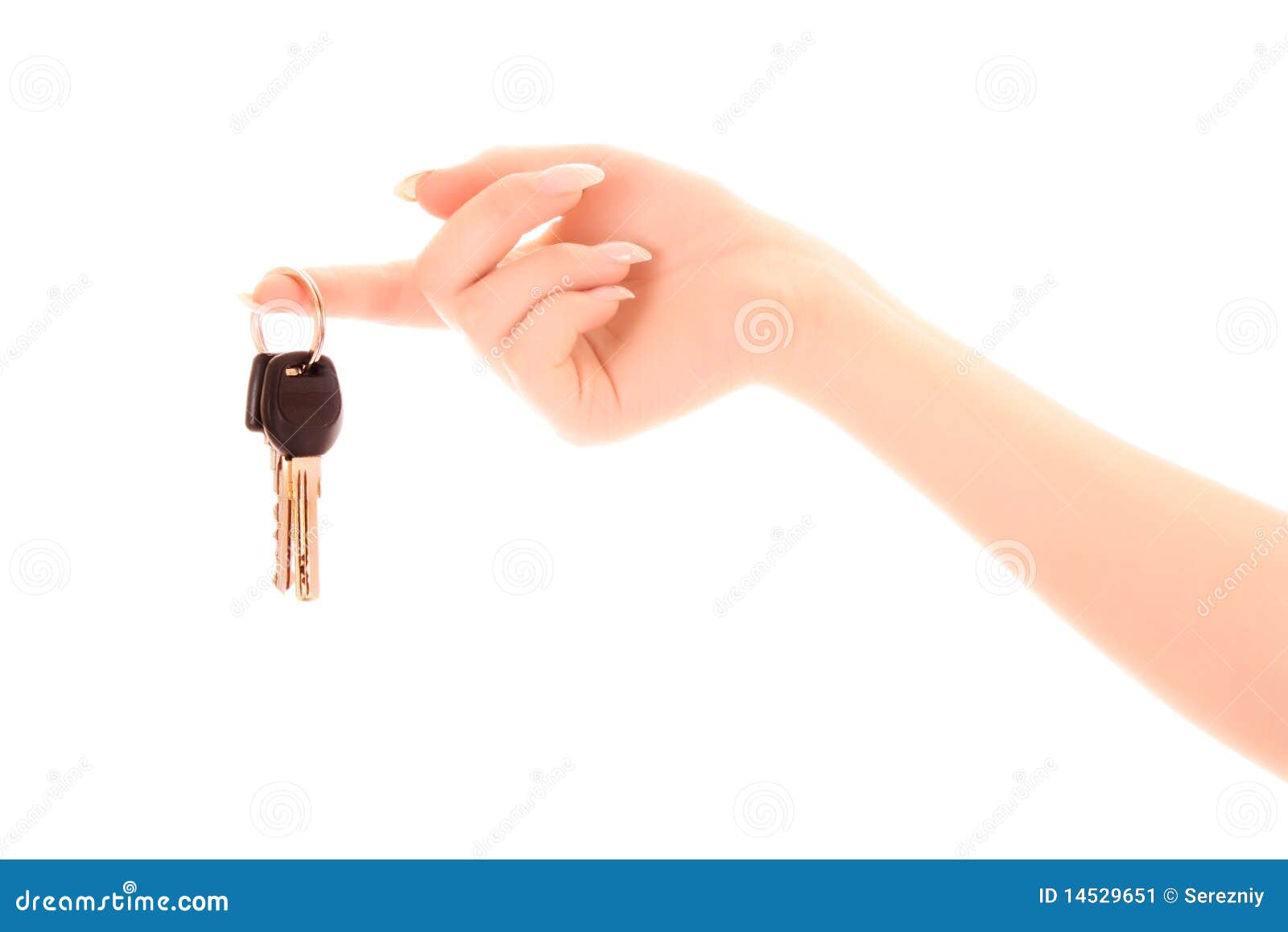 Woman Hand with Keys Isolated Stock Image - Image of estate, auto: 14529651