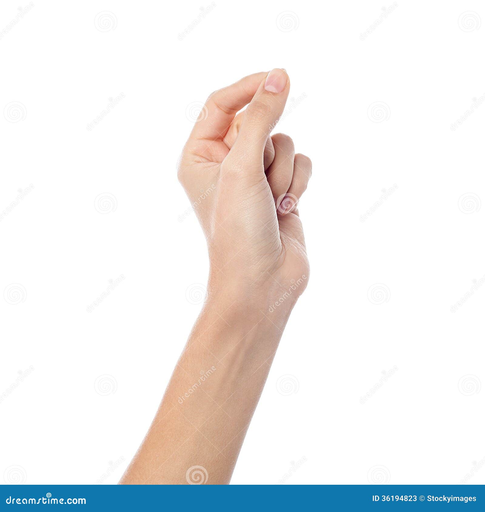 Woman Hand in Little Gesture Stock Image - Image of empty, gesture ...