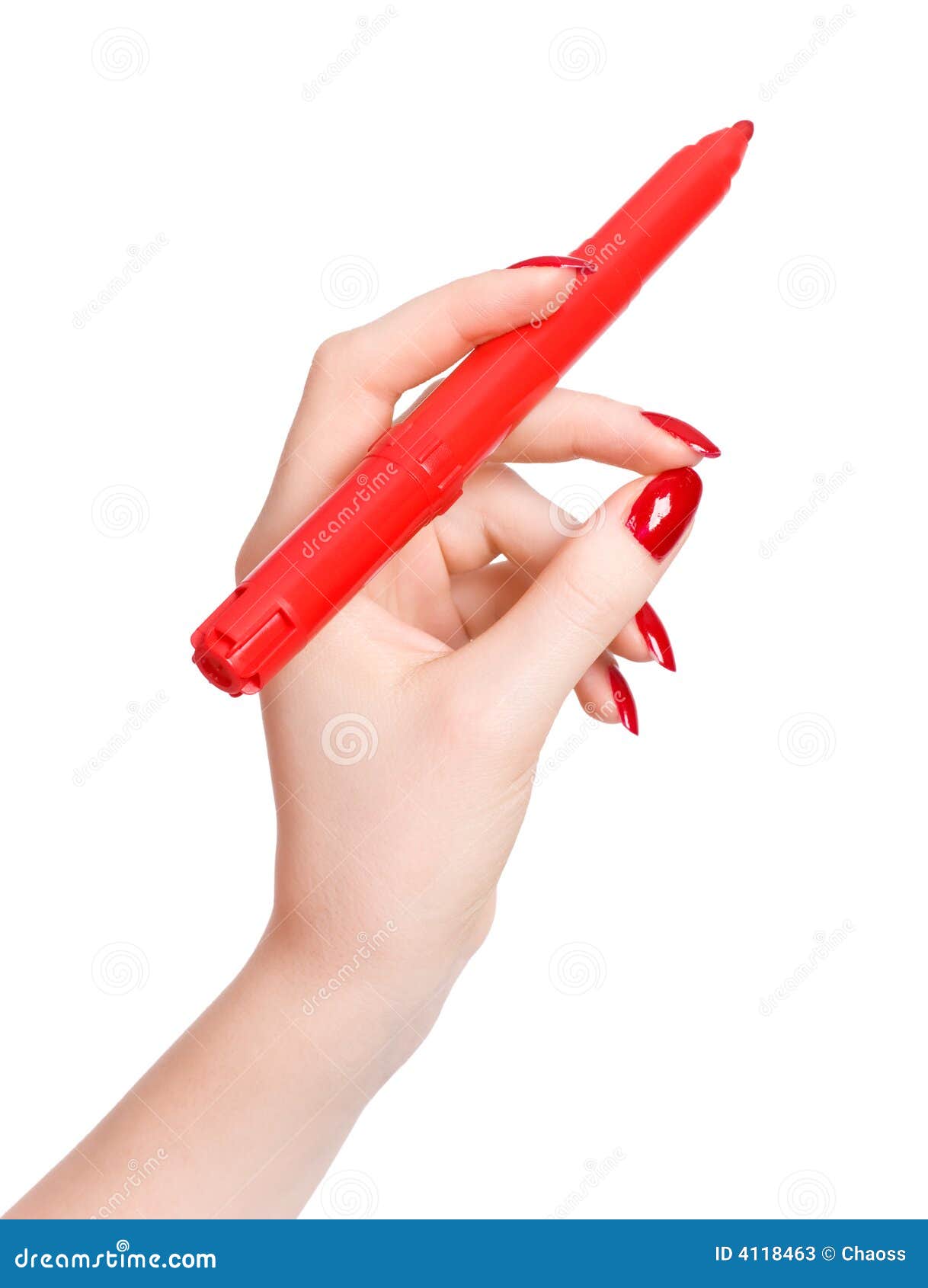 Woman hand with marker stock image. Image of tools, female - 4118463