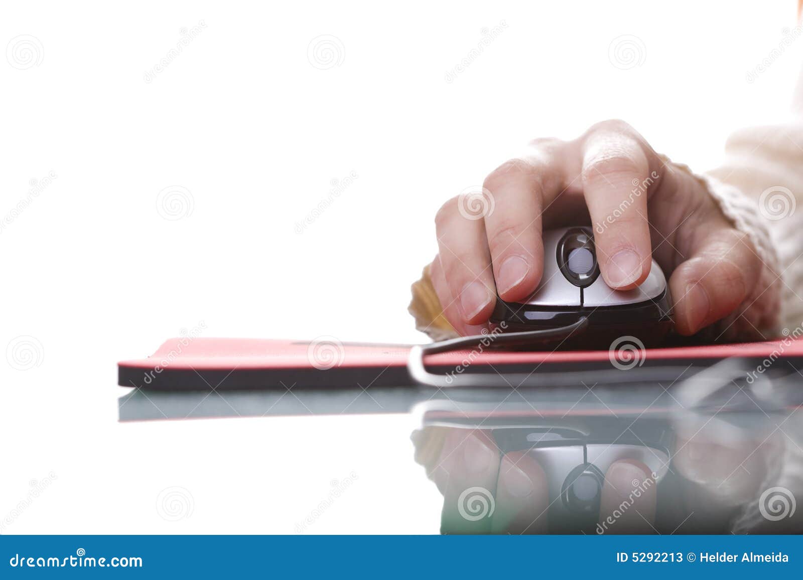 Woman hand on a mouse stock image. Image of device, equipment - 5292213