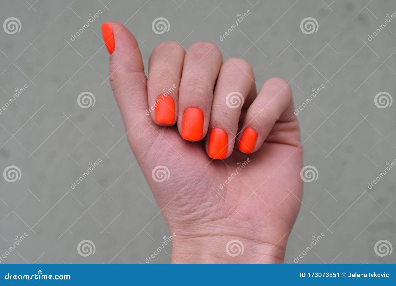 Woman Hand with Nice Red Nails Matte Manicure Stock Image - Image of ...