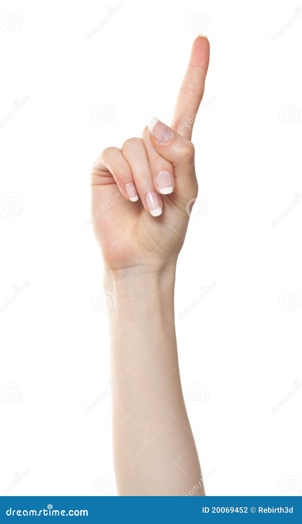 Woman hand number one stock photo. Image of caucasian - 20069452