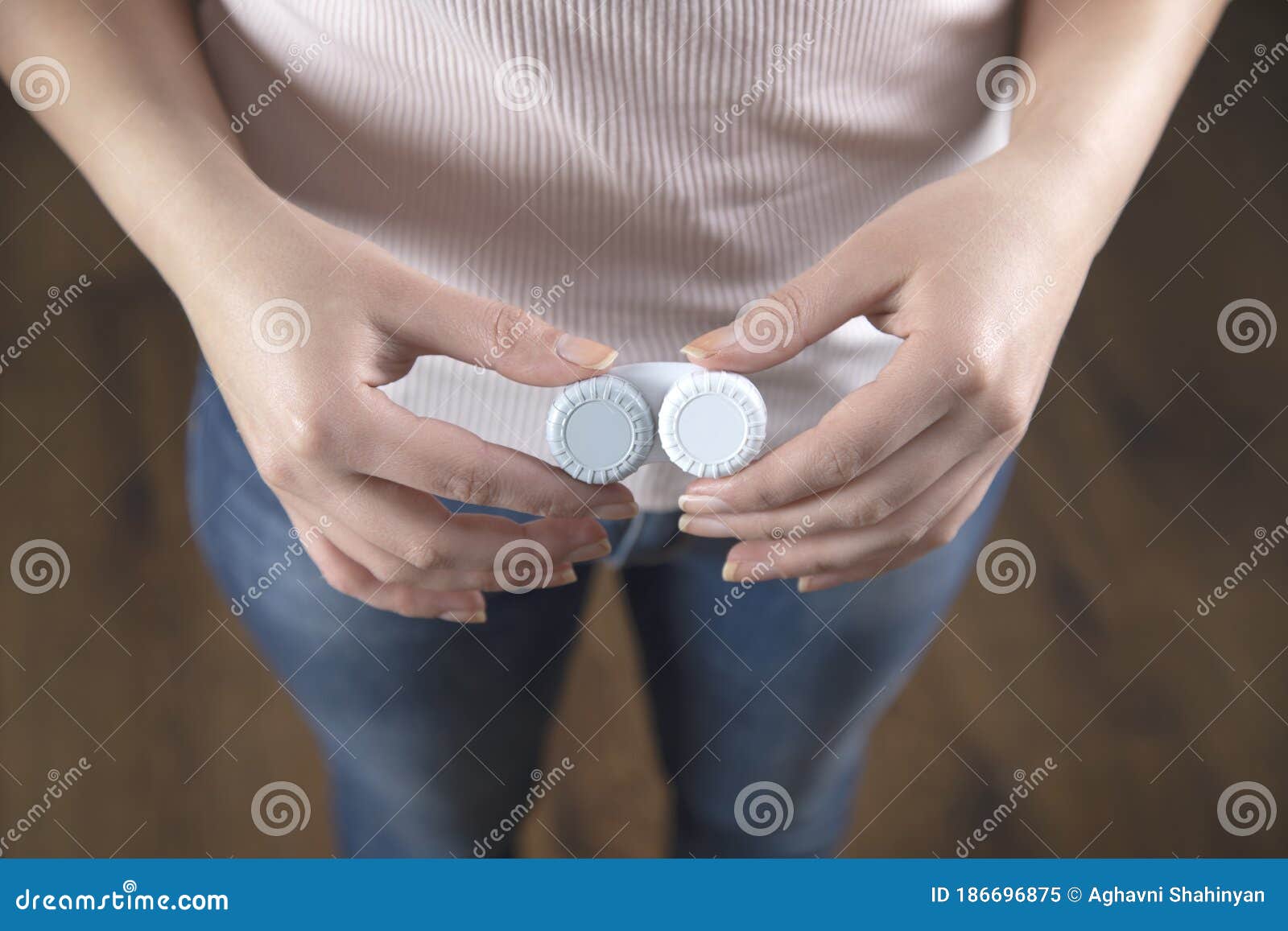 Woman hand optice lenses stock image. Image of closeup - 186696875