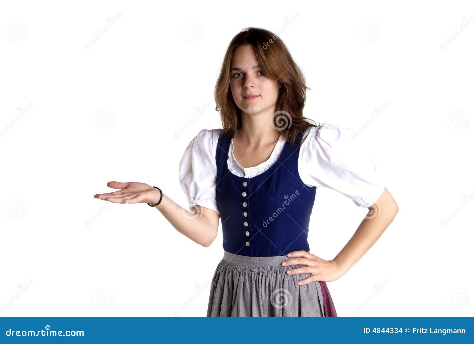 Woman with Hand Outstretched Stock Photo - Image of caucasian, hand ...