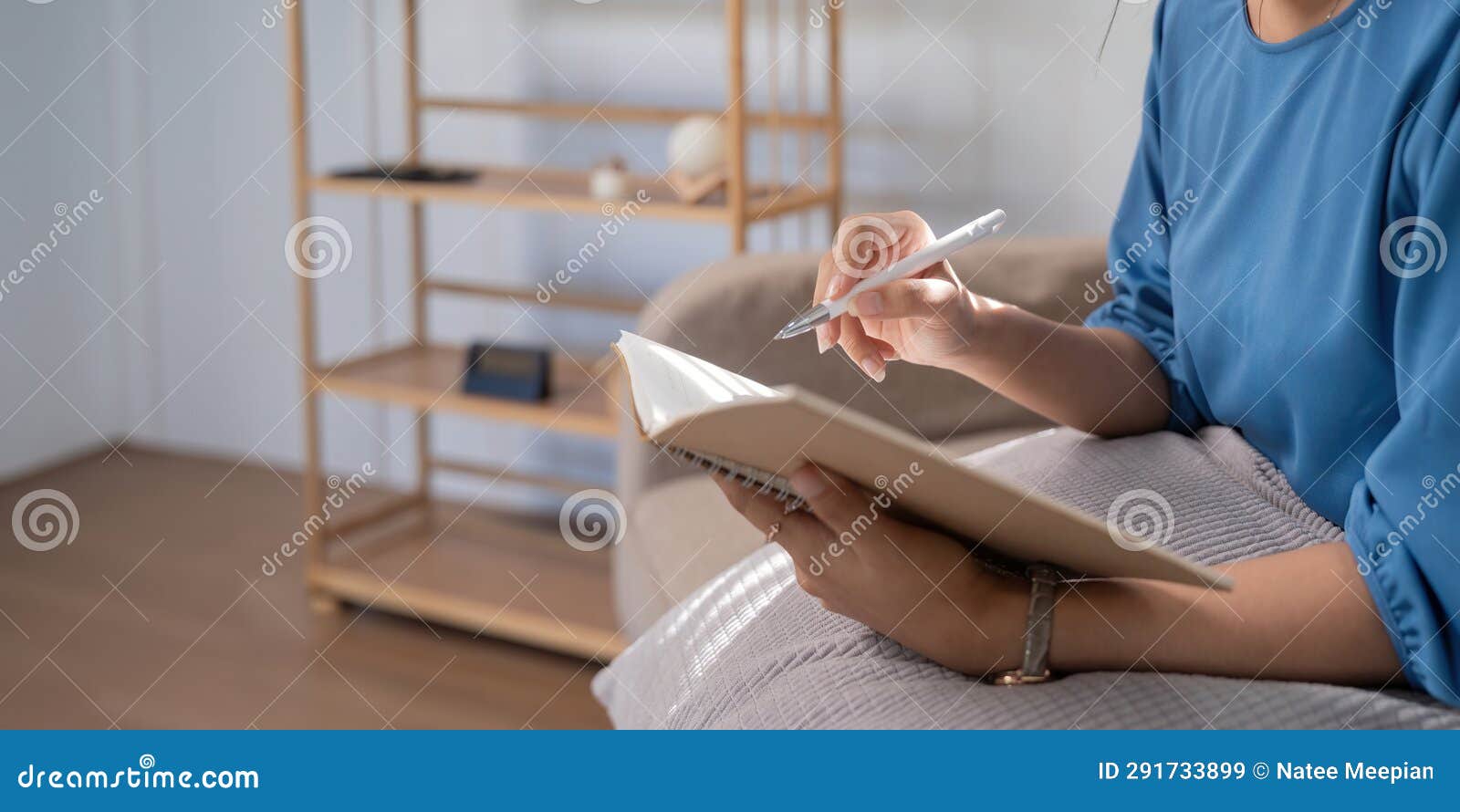 Woman Hand with Pen Writing on Notebook Close Up Stock Image - Image of ...
