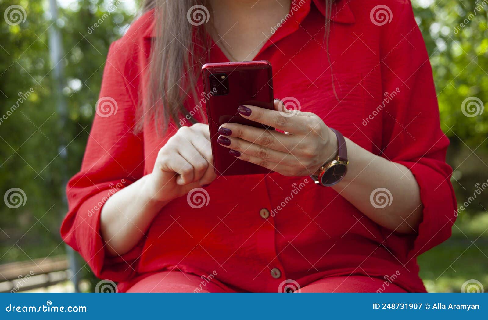 Woman hand phone stock image. Image of communication - 248731907