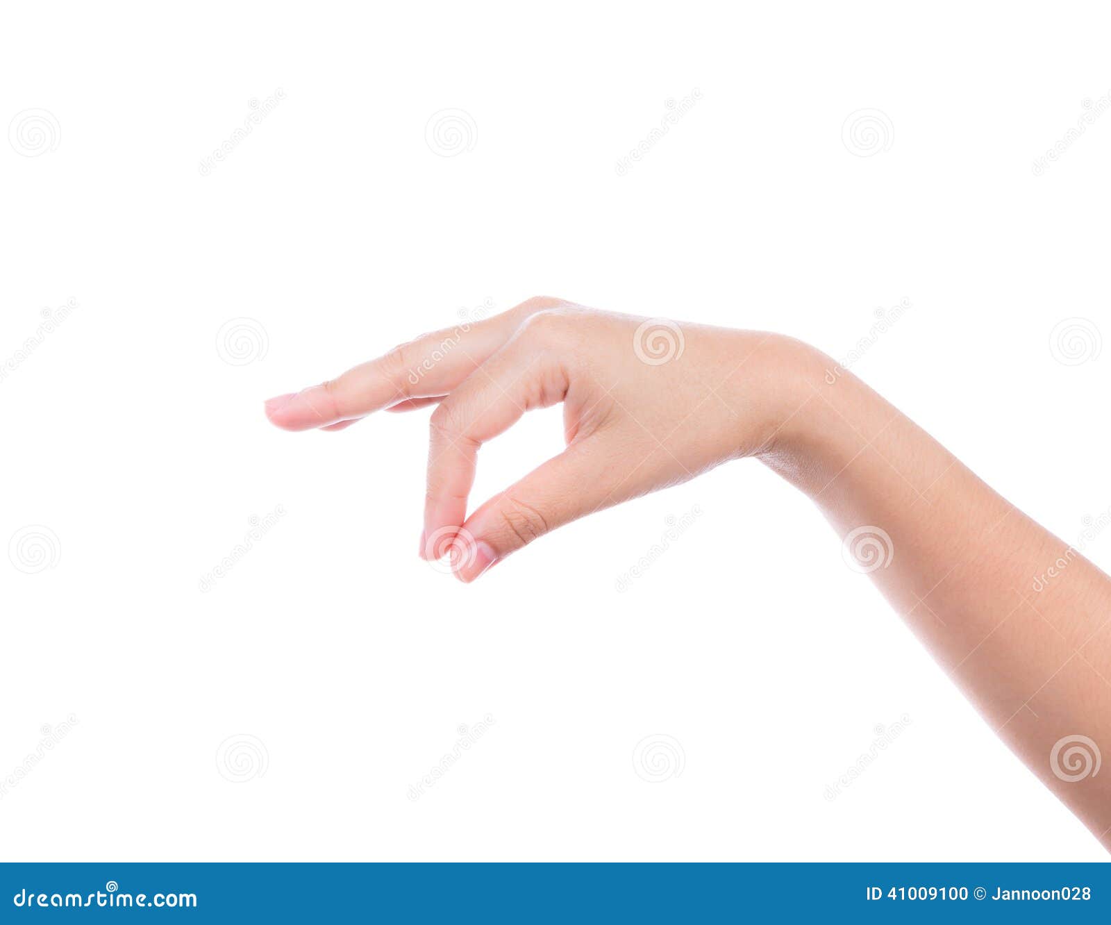 Woman Hand Picking on White Background Stock Photo - Image of naked ...