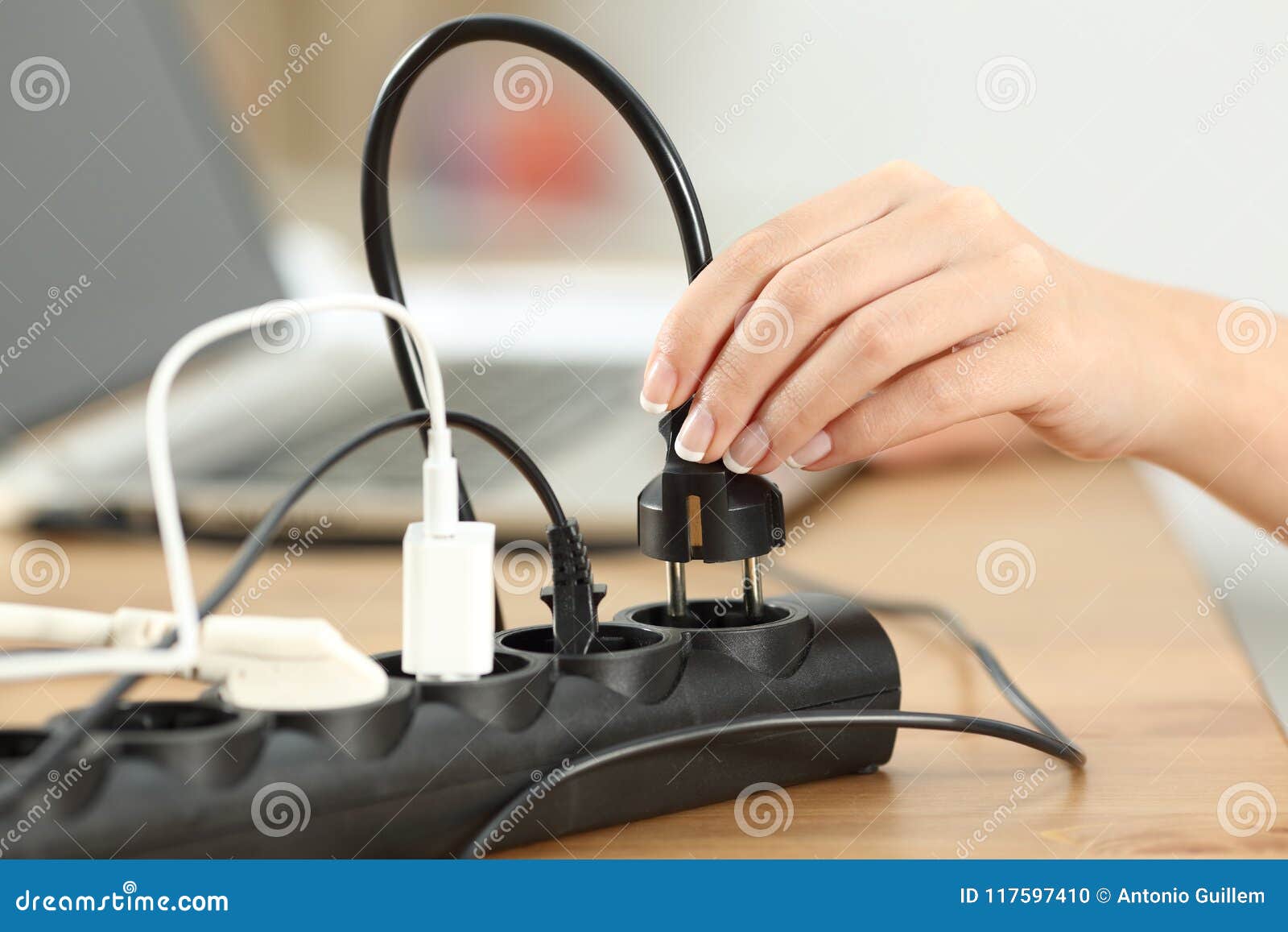 Woman Hand Plugging a Plug in an Electrical Socket Stock Photo - Image ...