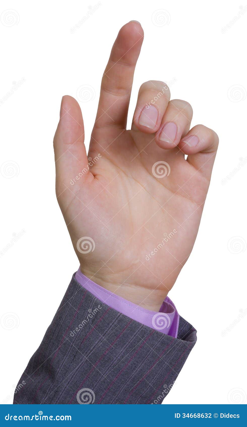 Woman Hand Pointing or Pressing or Touching Screen Stock Photo - Image ...