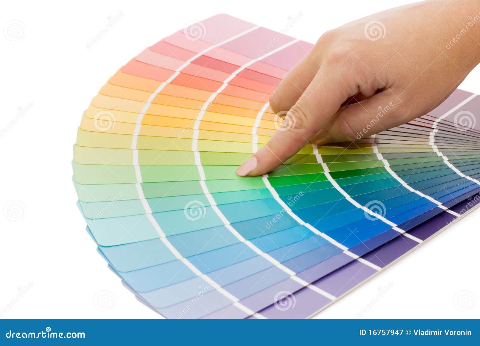 Woman Hand Pointing To A Sample Color Chart Picture. Image: 16757947