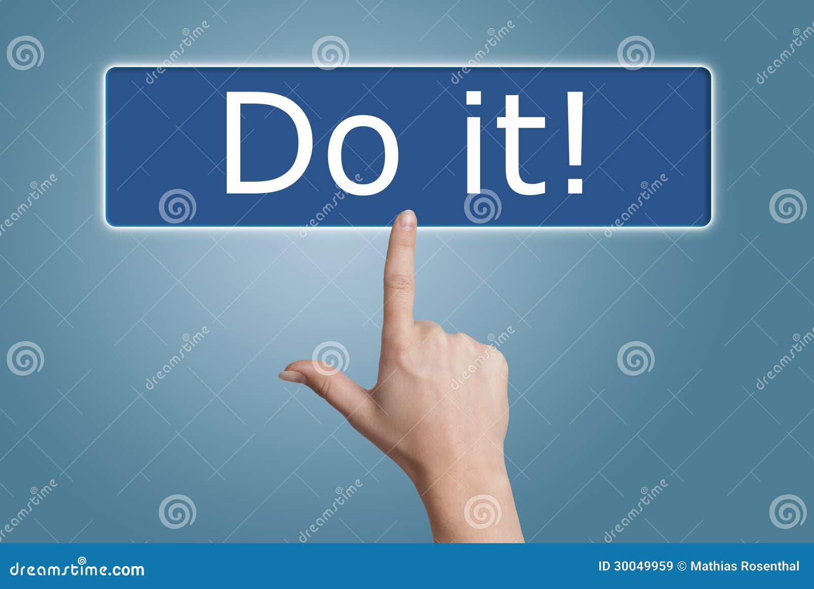 Pressing do it button stock illustration. Illustration of support ...