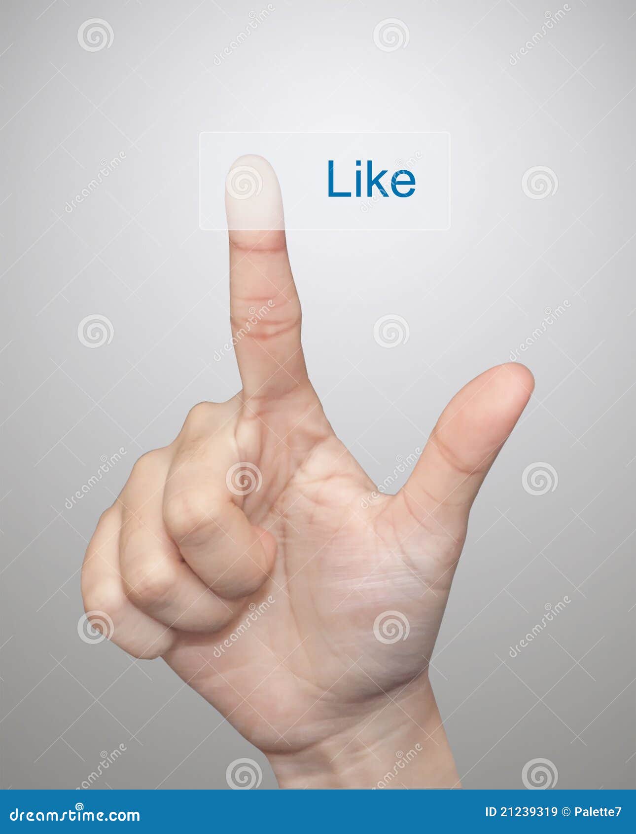 Woman Hand Pressing Like Button Stock Image - Image of graphic, global ...