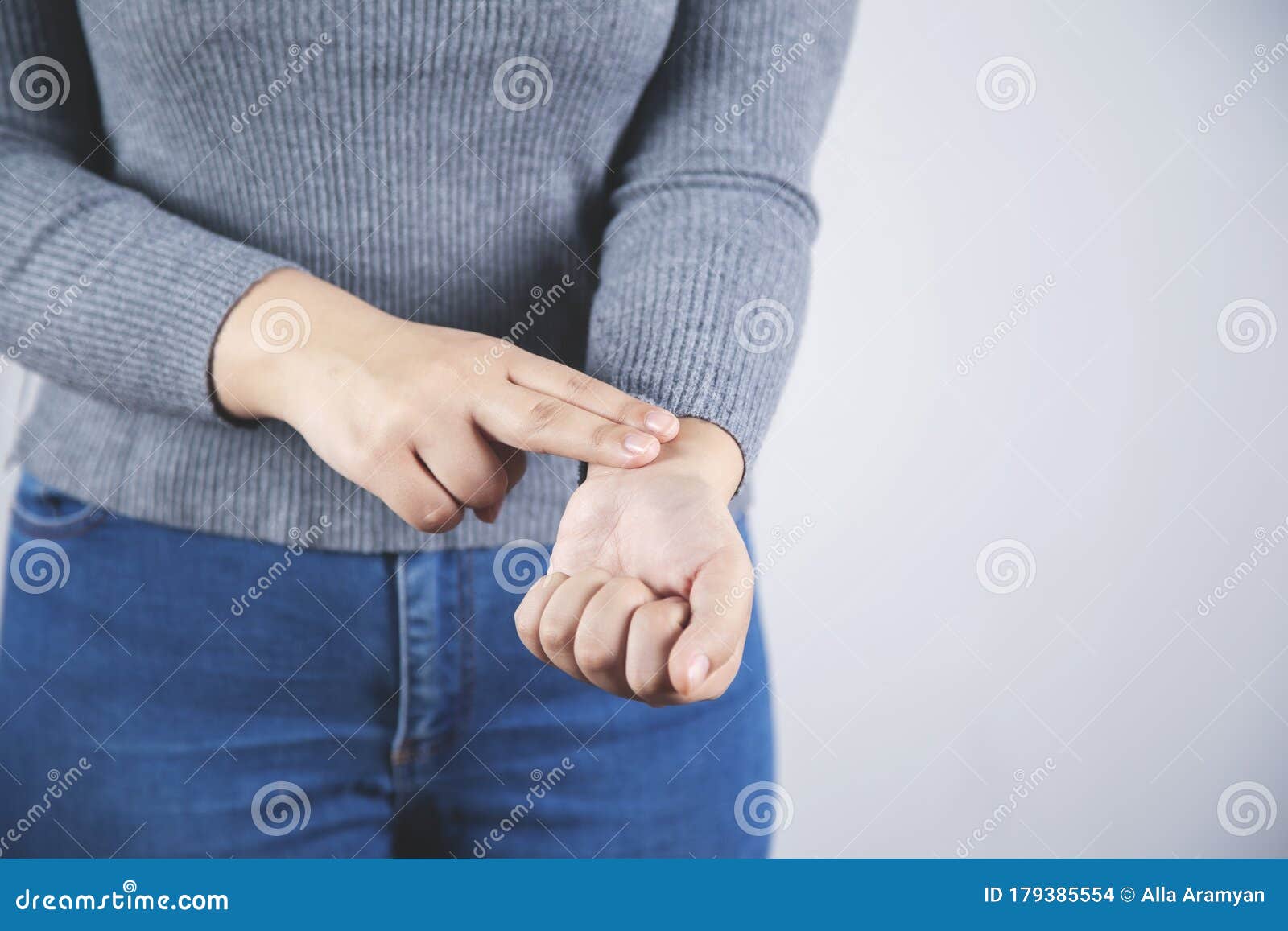 Woman hand in pulse stock photo. Image of tunnel, care - 179385554