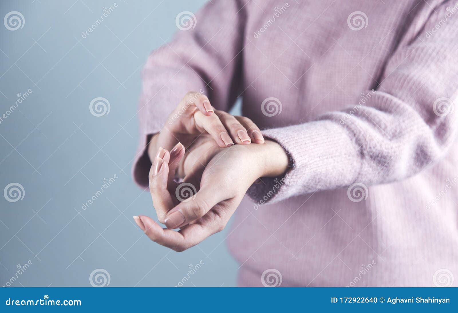 Woman hand in pulse stock photo. Image of isolated, pulse - 172922640
