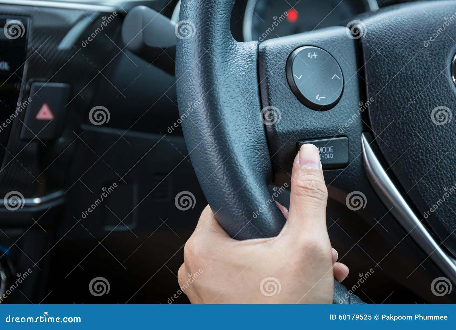 A Woman Hand Pushes the Mode Hold Control Button Stock Image - Image of ...