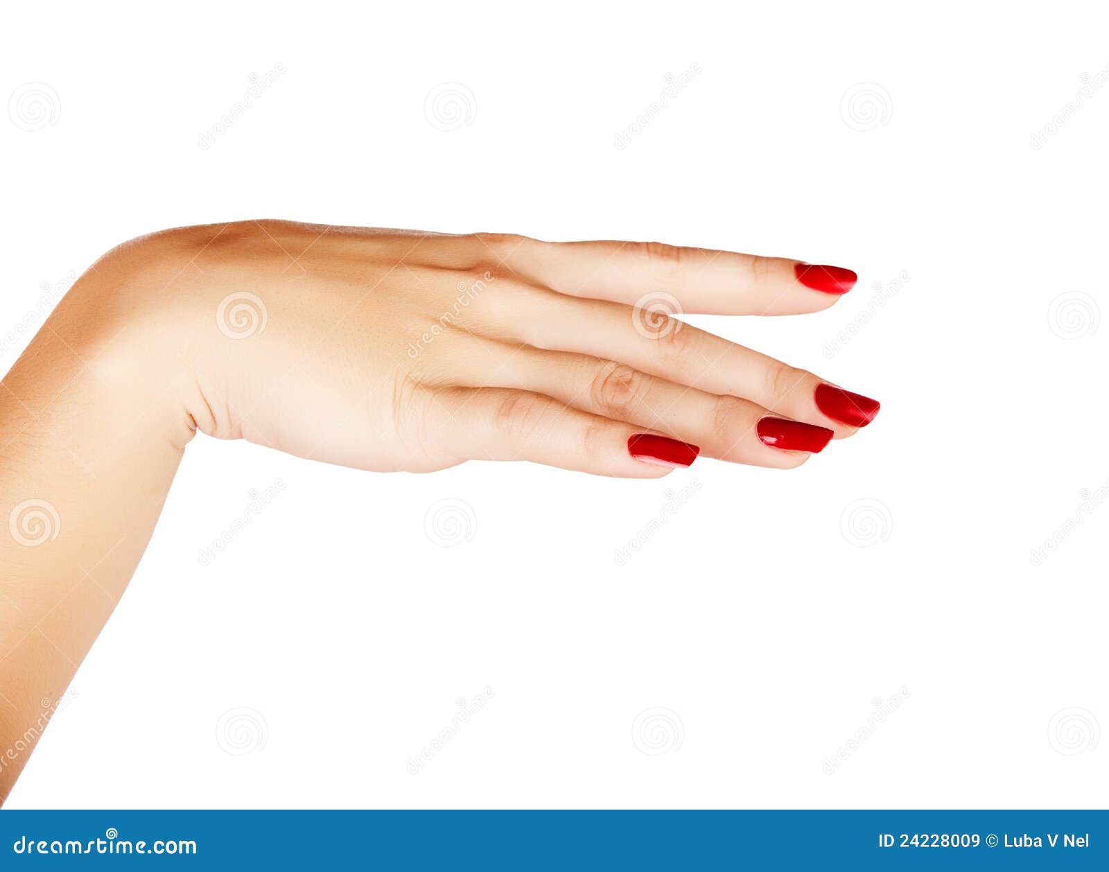 Woman Hand with Red Nails Manicure Stock Image - Image of lifestyle ...